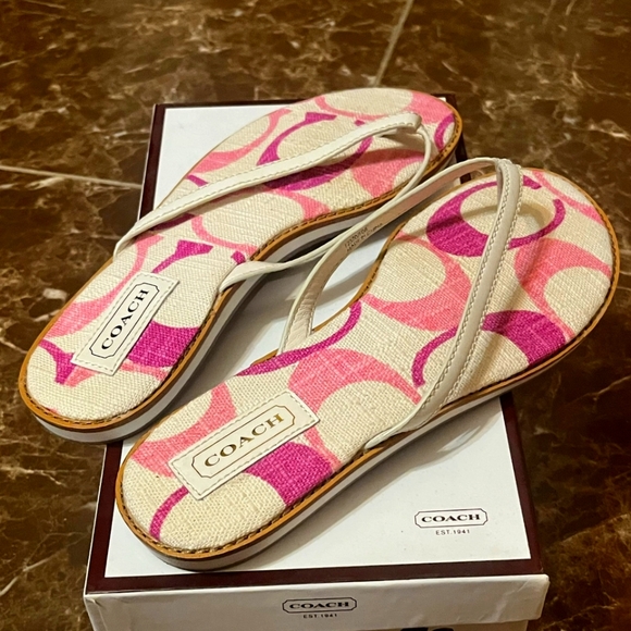 Coach | Shoes | Coach Flip Flops Sz 7 | Poshmark
